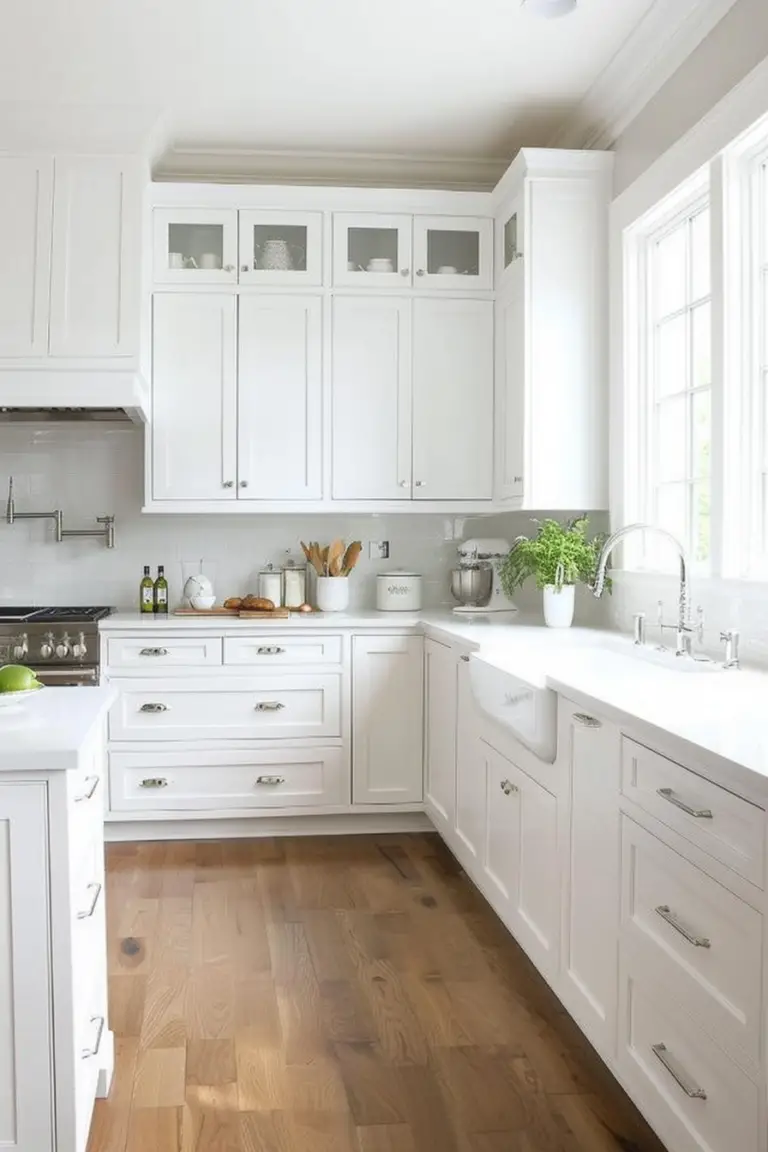 27+ Wall Hues That Make White Kitchen Cabinets Shine – DreamyHomeStyle