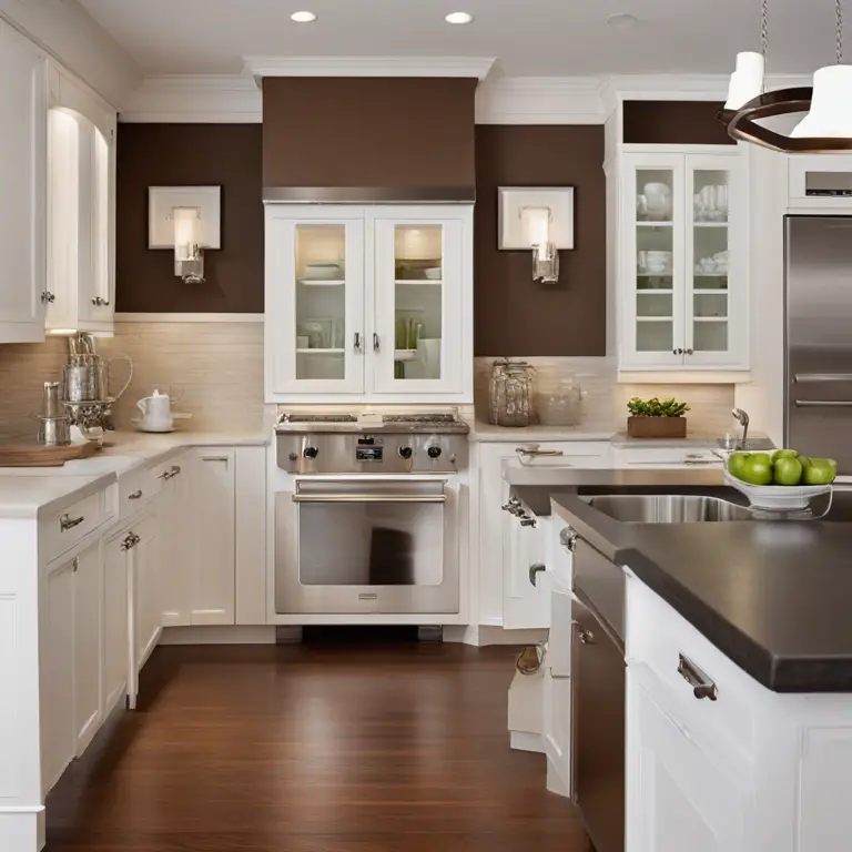 Top 21 Kitchen Colors With Brown Cabinets - DreamyHomeStyle