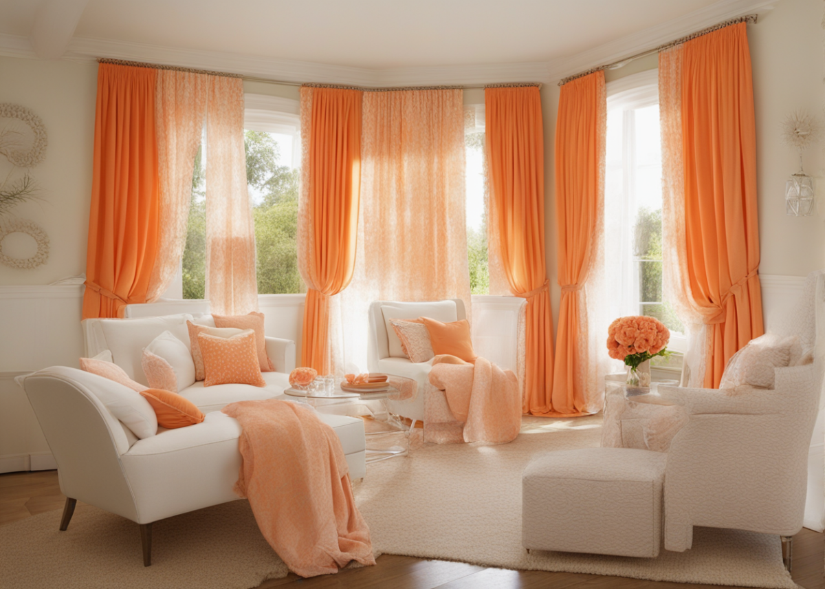 What Color Curtains Goes With Peach Walls? Top Color Combinations ...