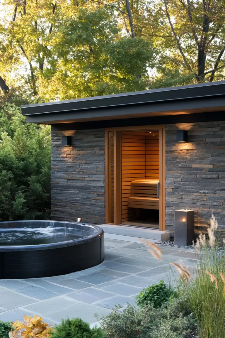 15+ Stunning Outdoor Sauna And Hot Tub Ideas You’ll Love – DreamyHomeStyle