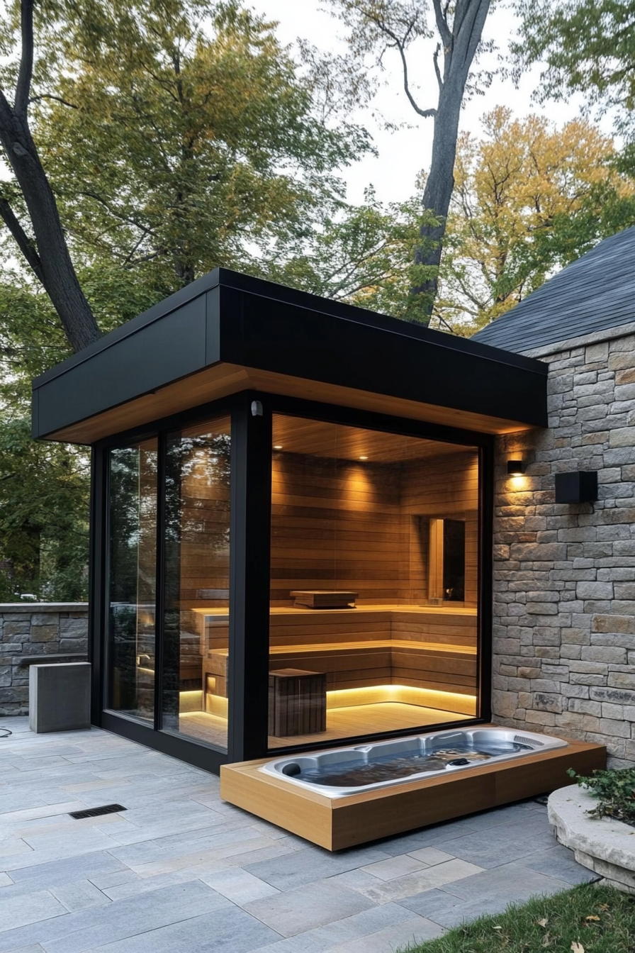 15+ Stunning Outdoor Sauna And Hot Tub Ideas You’ll Love – DreamyHomeStyle
