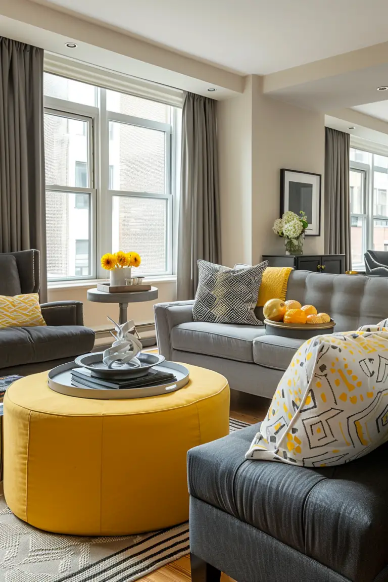 13 Stunning Decor Ideas For A Gray And Yellow Living Room – DreamyHomeStyle