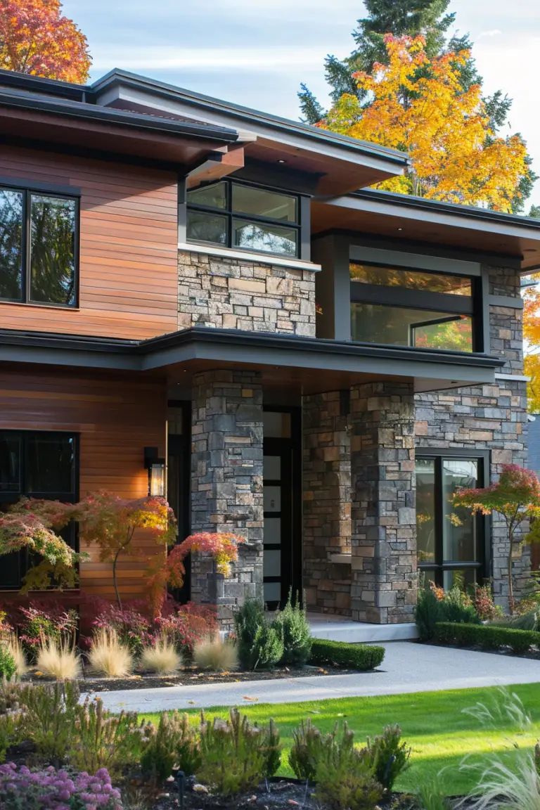 Creative Ways To Design A Modern Rustic Home Exterior – DreamyHomeStyle