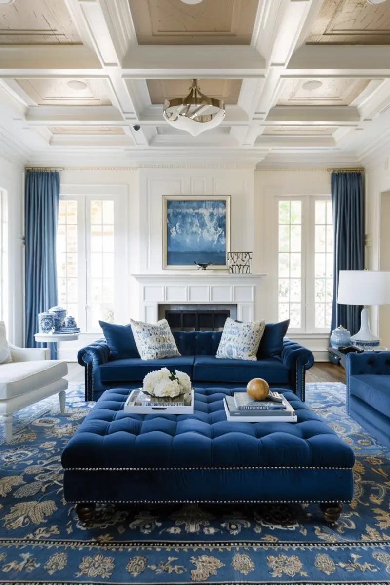 13 Ways To Infuse Blue & White Into Your Living Room – DreamyHomeStyle
