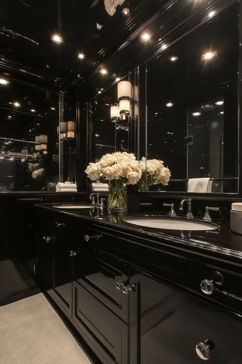 13 Black Vanity Bathroom Designs That Wow – DreamyHomeStyle