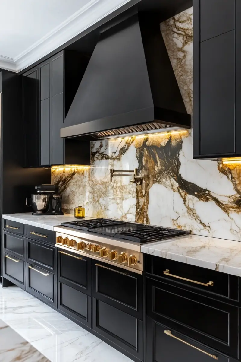 13 Luxurious Black and Gold Kitchen Designs – DreamyHomeStyle
