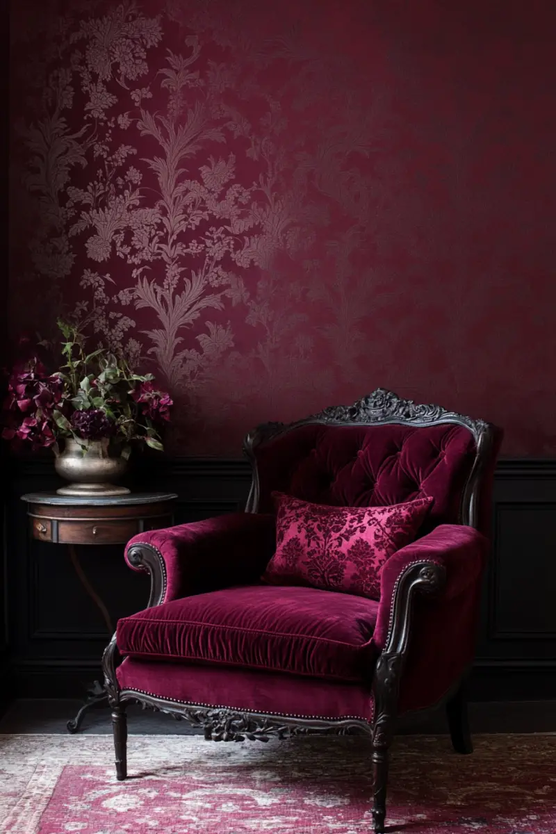 13 Stunning Burgundy Wallpaper Designs For Your Home – DreamyHomeStyle