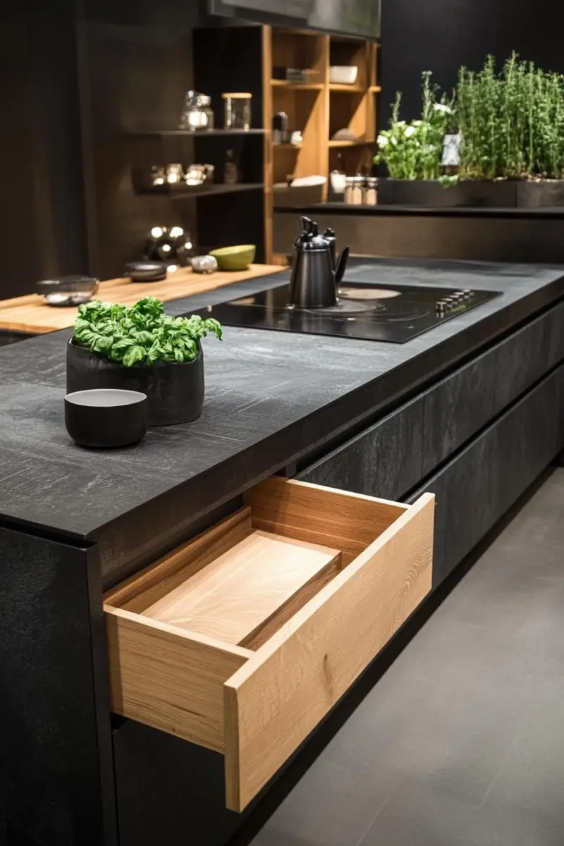 You Can’t Miss These Trendy Black Countertop Kitchen Designs ...