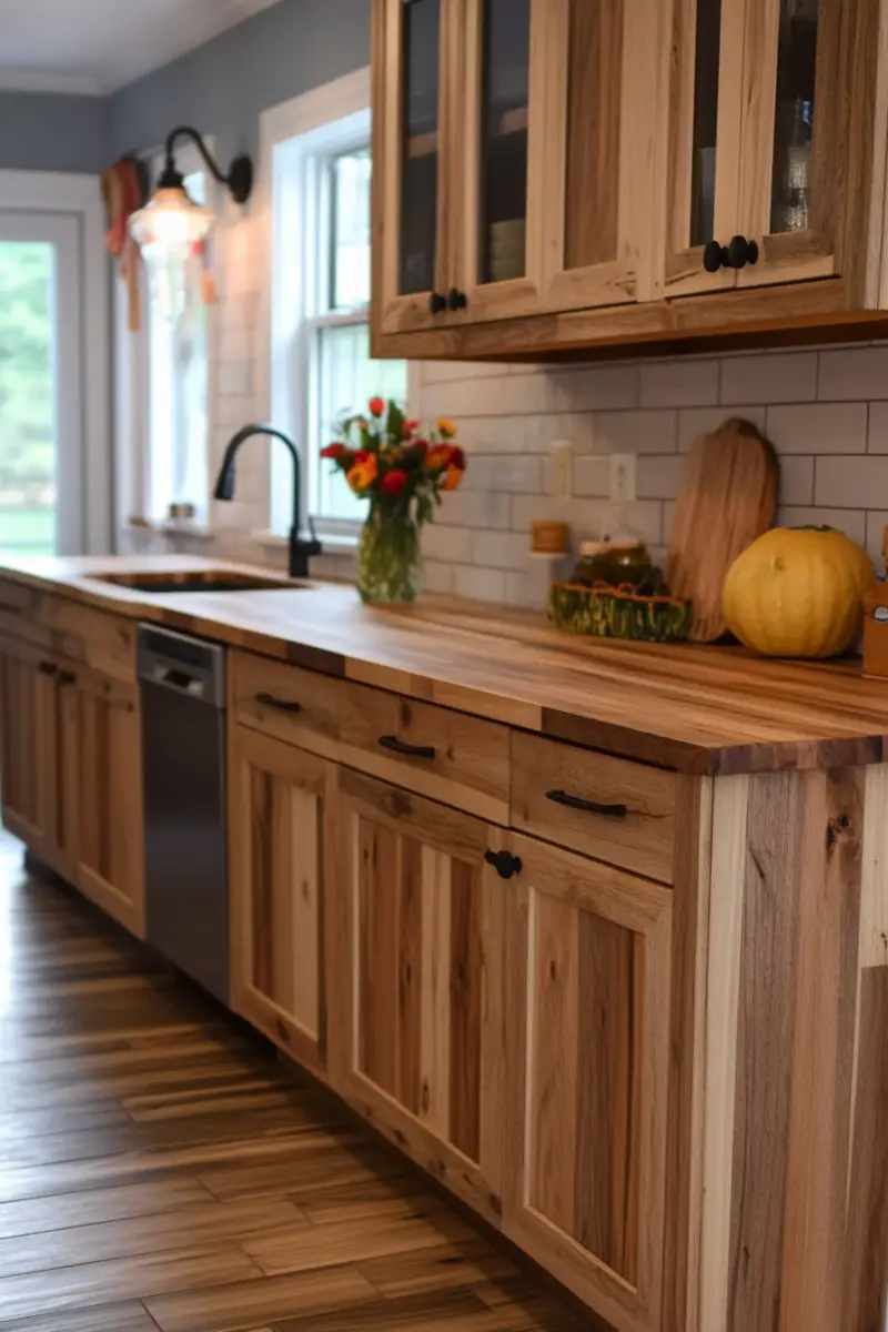 13 Elegant Kitchens Featuring Hickory Cabinets – DreamyHomeStyle
