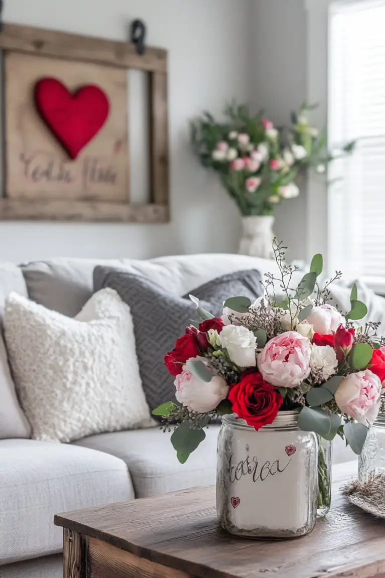 Farmhouse Homes Are Decorating For Valentine’s Like This – DreamyHomeStyle