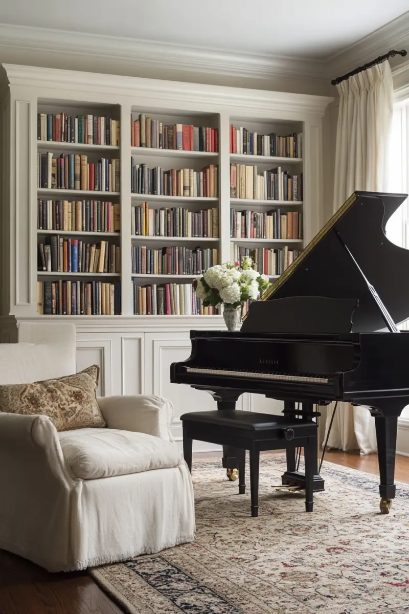 Why Let Your Piano Room Be Ordinary? These Stunning Piano Room Decor ...
