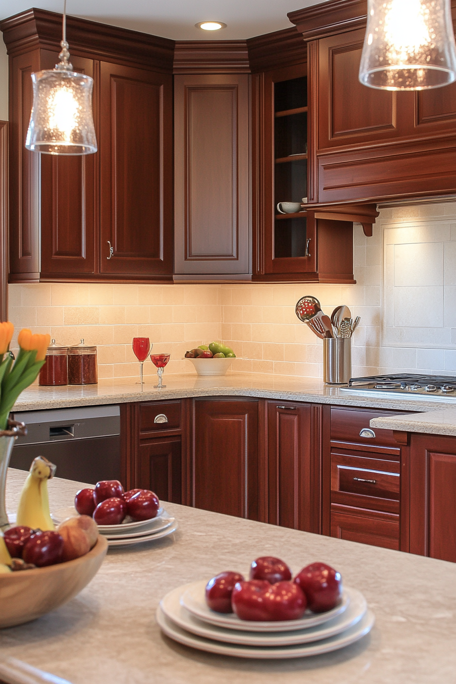 Why Do Cherry Cabinets Deserve A Gorgeous Kitchen Table? The Answer Is ...