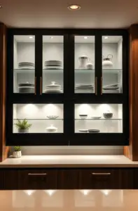 13 Modern Glass Cabinets To Revamp Your Kitchen – DreamyHomeStyle