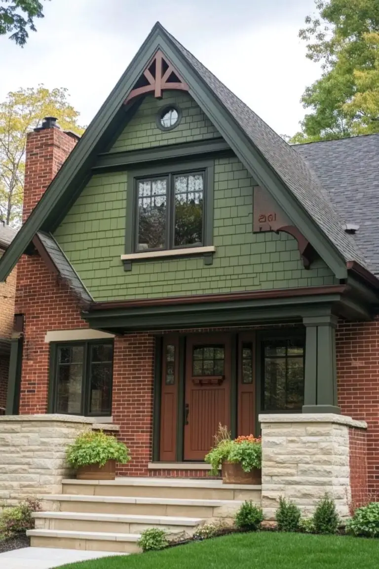 Beautiful Exterior Color Schemes for Red Brick Houses – DreamyHomeStyle
