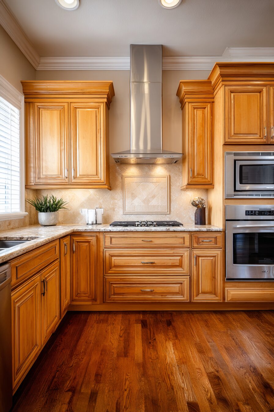 Stunning Golden Oak Kitchen Cabinet Designs – DreamyHomeStyle
