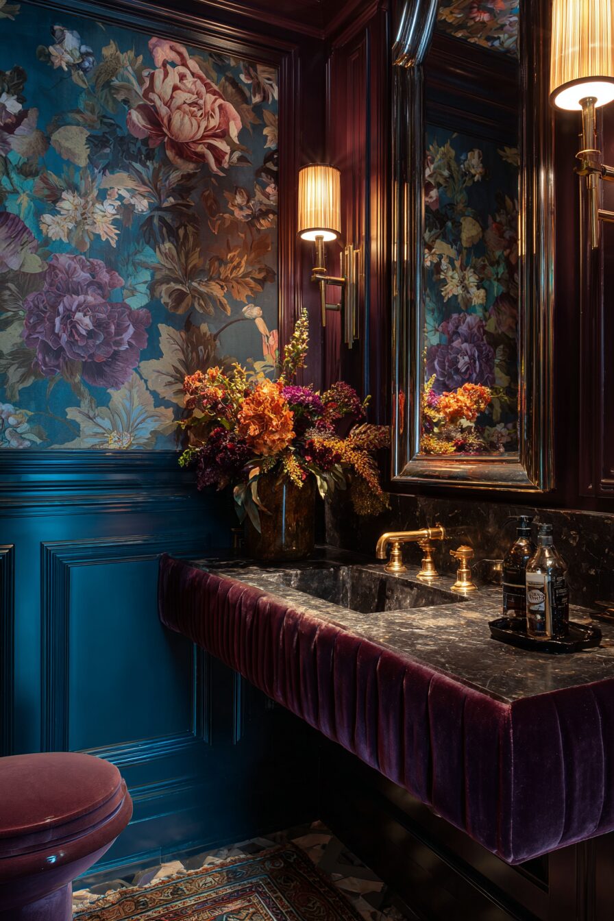 Vintage Hollywood Glam Powder Room Ideas – DreamyHomeStyle