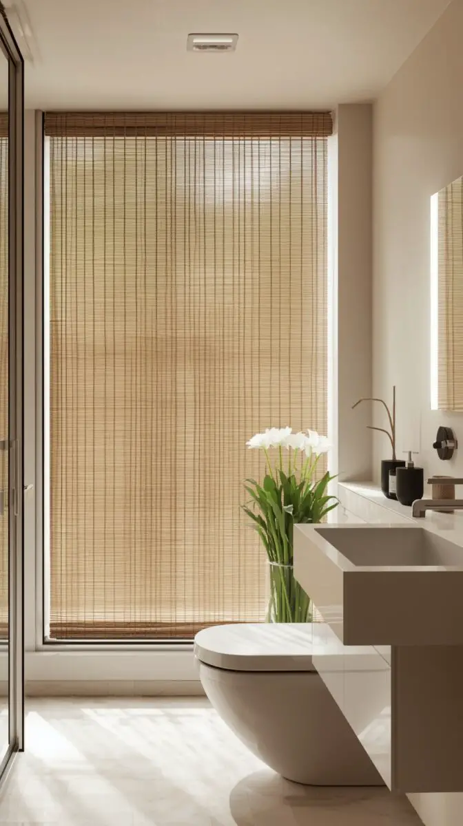 Privacy Focused Bathroom Window Curtains That Still Let Light In ...