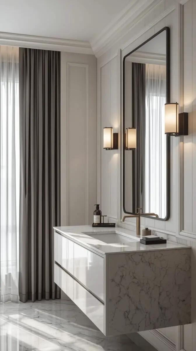 Privacy Focused Bathroom Window Curtains That Still Let Light In ...